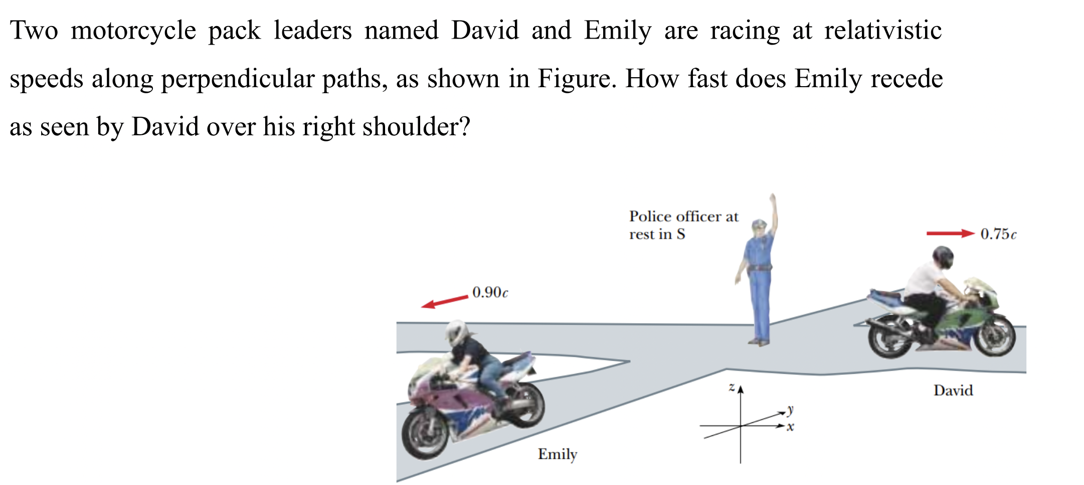 Solved Two motorcycle pack leaders named David and Emily are | Chegg.com
