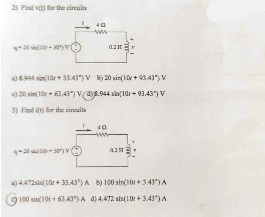 Solved Find v(t) ﻿for the | Chegg.com