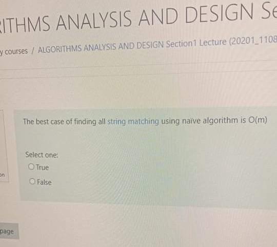 Solved GITHMS ANALYSIS AND DESIGN SE y courses / ALGORITHMS | Chegg.com
