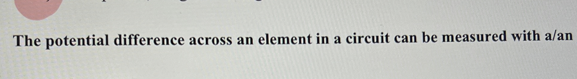 Solved The potential difference across an element in a | Chegg.com