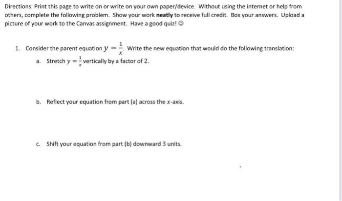 Solved Directions: Print this page to write on or write on | Chegg.com