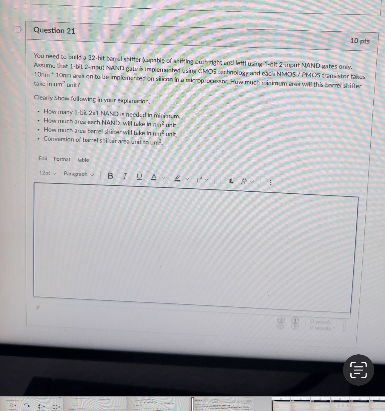 Solved Question 21You need to build a 32 -bit barrel shifter | Chegg.com