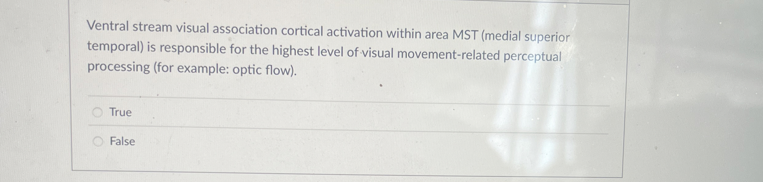 Solved Ventral stream visual association cortical activation | Chegg.com