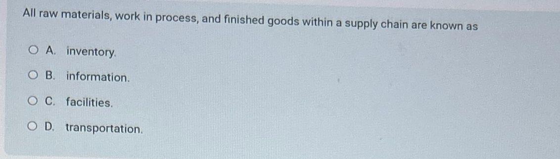 Solved All raw materials, work in process, and finished | Chegg.com