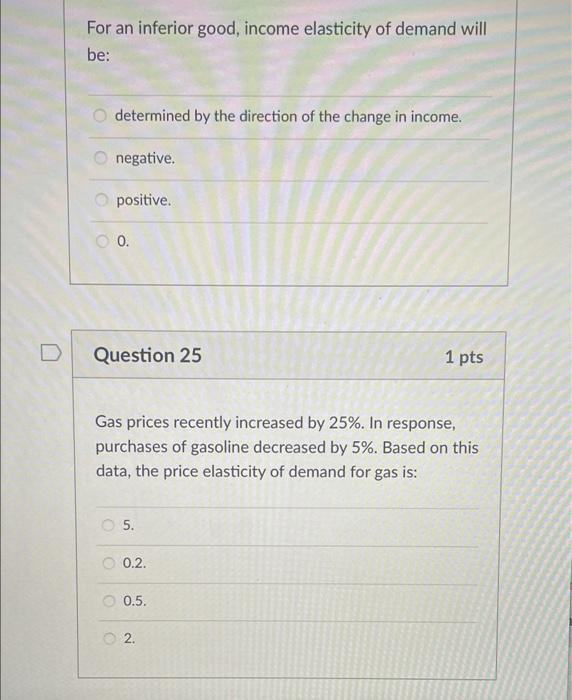 Solved For an inferior good, income elasticity of demand | Chegg.com
