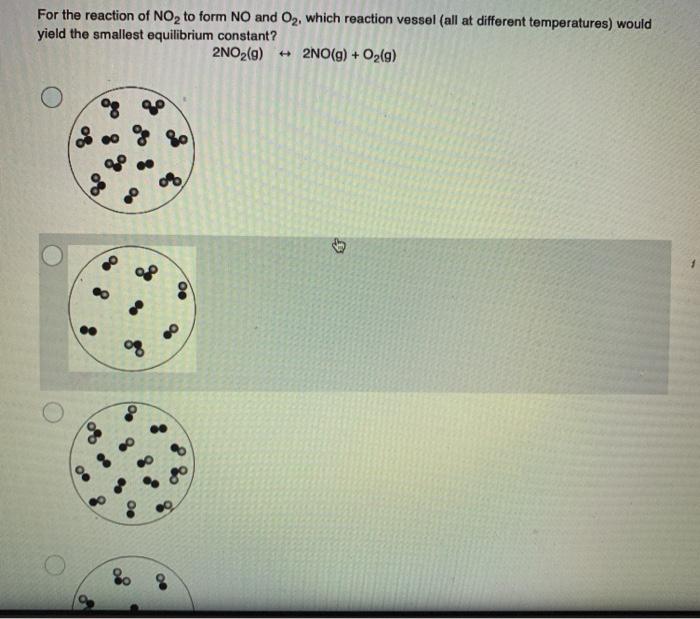 Solved For the reaction of NO2 to form NO and O2, which | Chegg.com