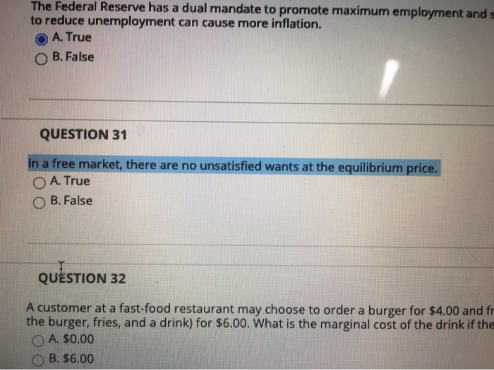 Solved The Federal Reserve has a dual mandate to promote | Chegg.com