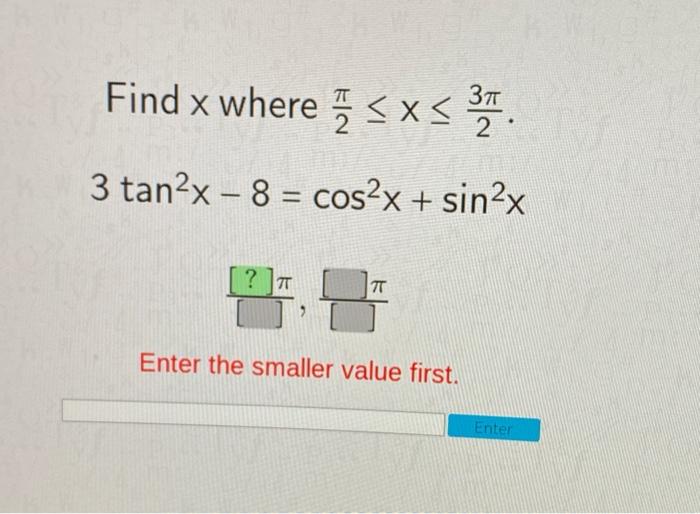 Solved Find x where § | Chegg.com