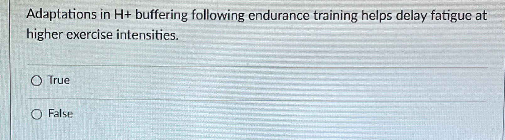 Solved Adaptations in H+ ﻿buffering following endurance | Chegg.com