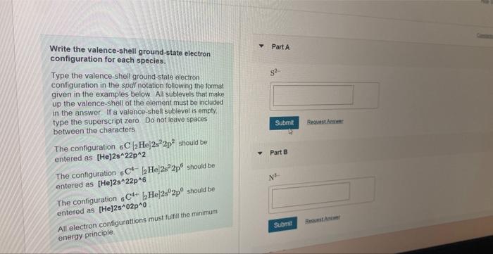 Solved Write the valence-shell ground-state electron | Chegg.com