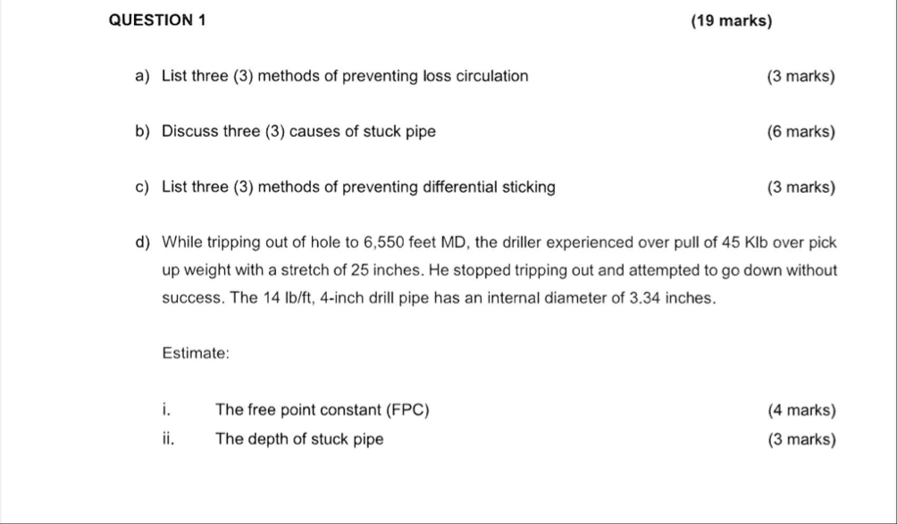 Solved QUESTION 1(19 ﻿marks)a) ﻿List three (3) ﻿methods of | Chegg.com
