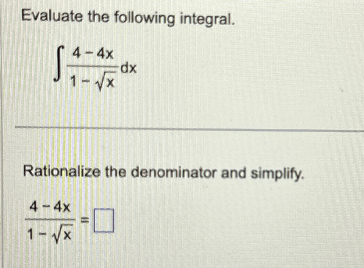 Solved Evaluate the following | Chegg.com