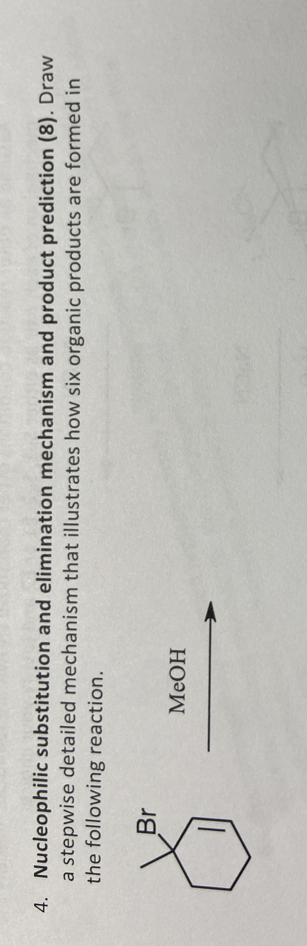 Solved Nucleophilic substitution and elimination mechanism | Chegg.com