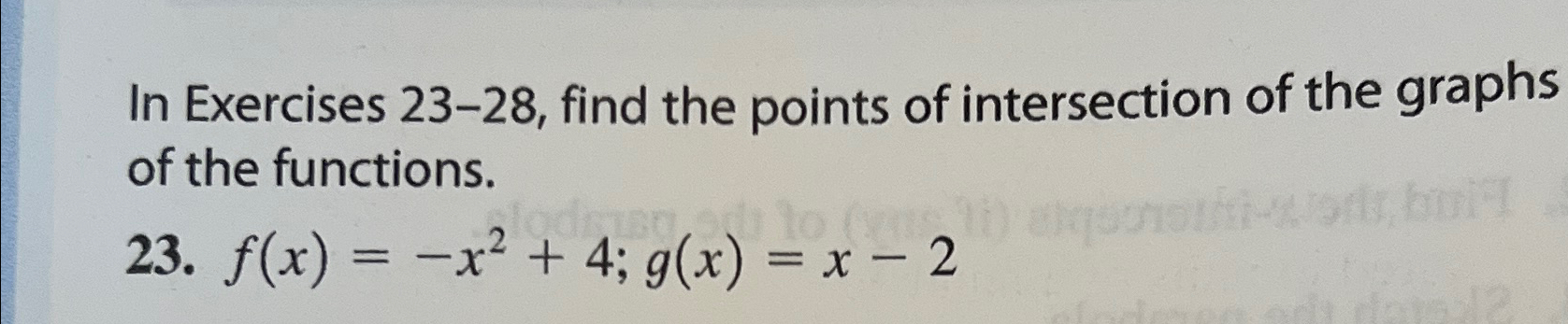 Solved In Exercises 23-28, ﻿find the points of intersection | Chegg.com