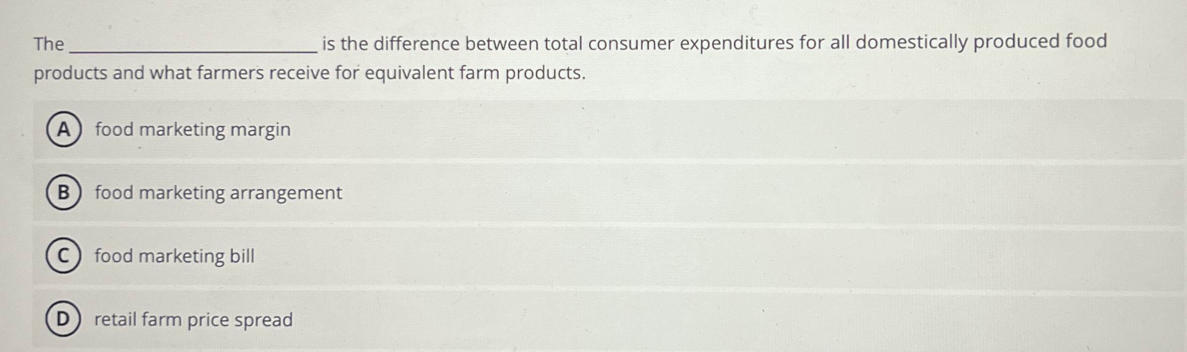 Solved The ﻿is the difference between total consumer | Chegg.com