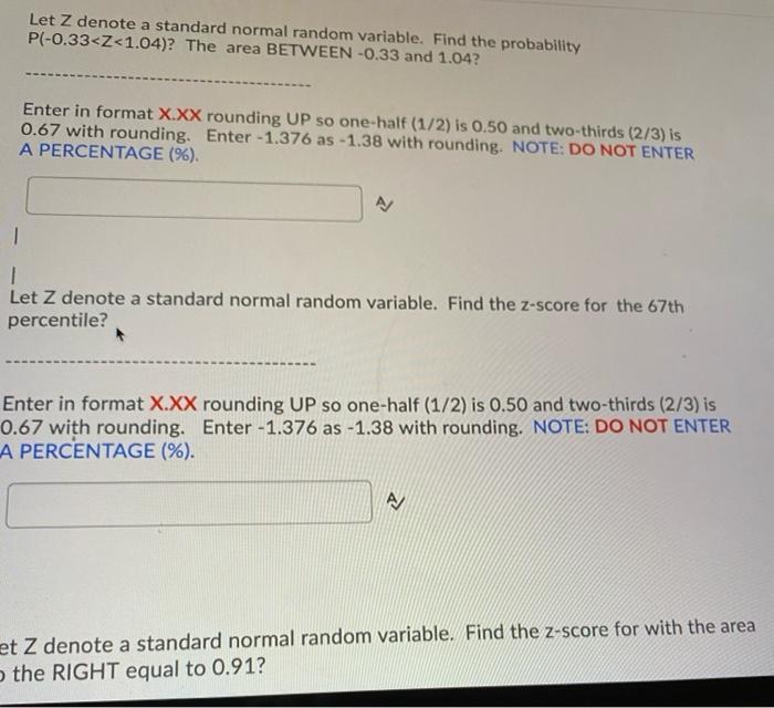 Solved Let Z denote a standard normal random variable. Find | Chegg.com