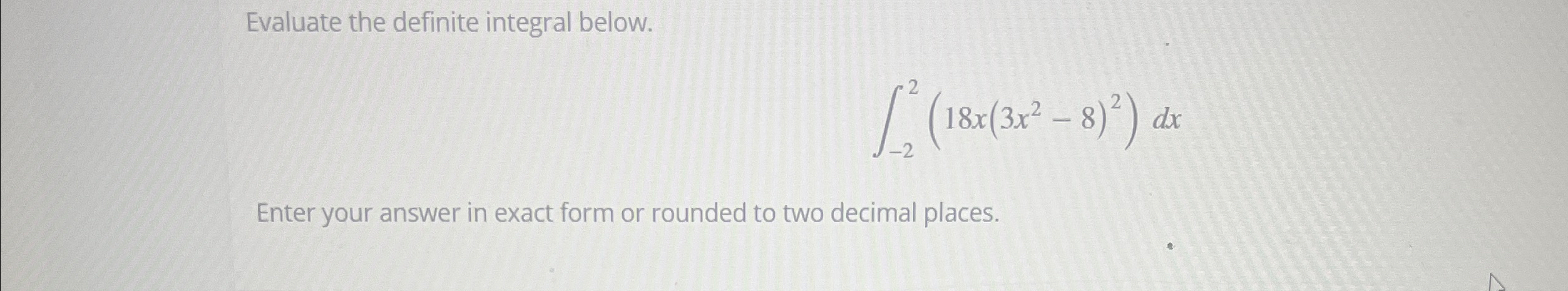 Solved Evaluate the definite integral | Chegg.com