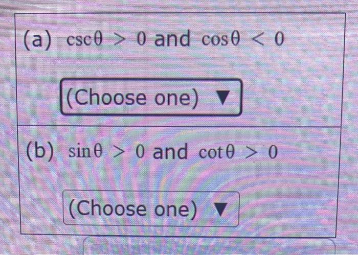 Solved cscθ>0 and cosθ 0 and cotθ>0 | Chegg.com