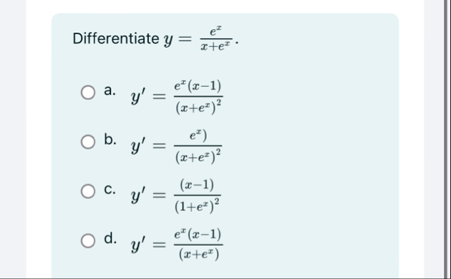 Solved Differentiate | Chegg.com