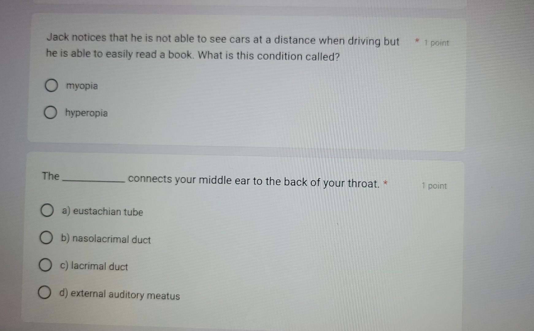 Solved All of the following are accessory structures of the | Chegg.com