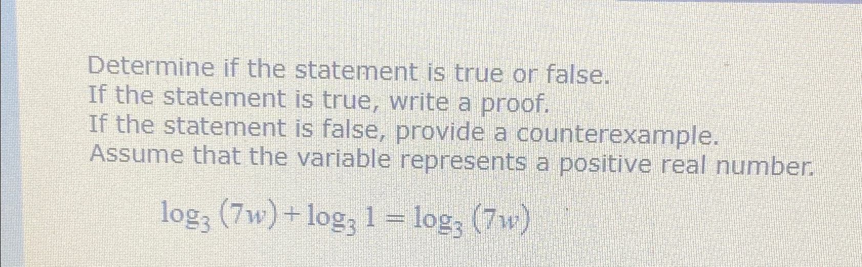 Solved Determine if the statement is true or false. If the | Chegg.com