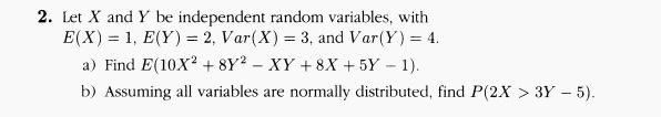 Solved Let X and Y be independent random variables, with | Chegg.com