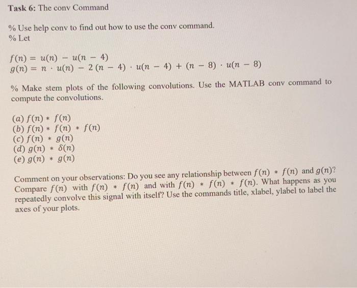 Solved \% Use help conv to find out how to use the conv | Chegg.com