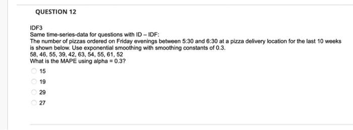 Solved IDF3 Same time-series-data for questions with ID - | Chegg.com