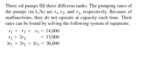 Solved Three oil pumps fill three different tanks. The | Chegg.com