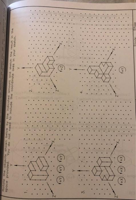 Solved Rotate the objects shown below by the indicated | Chegg.com