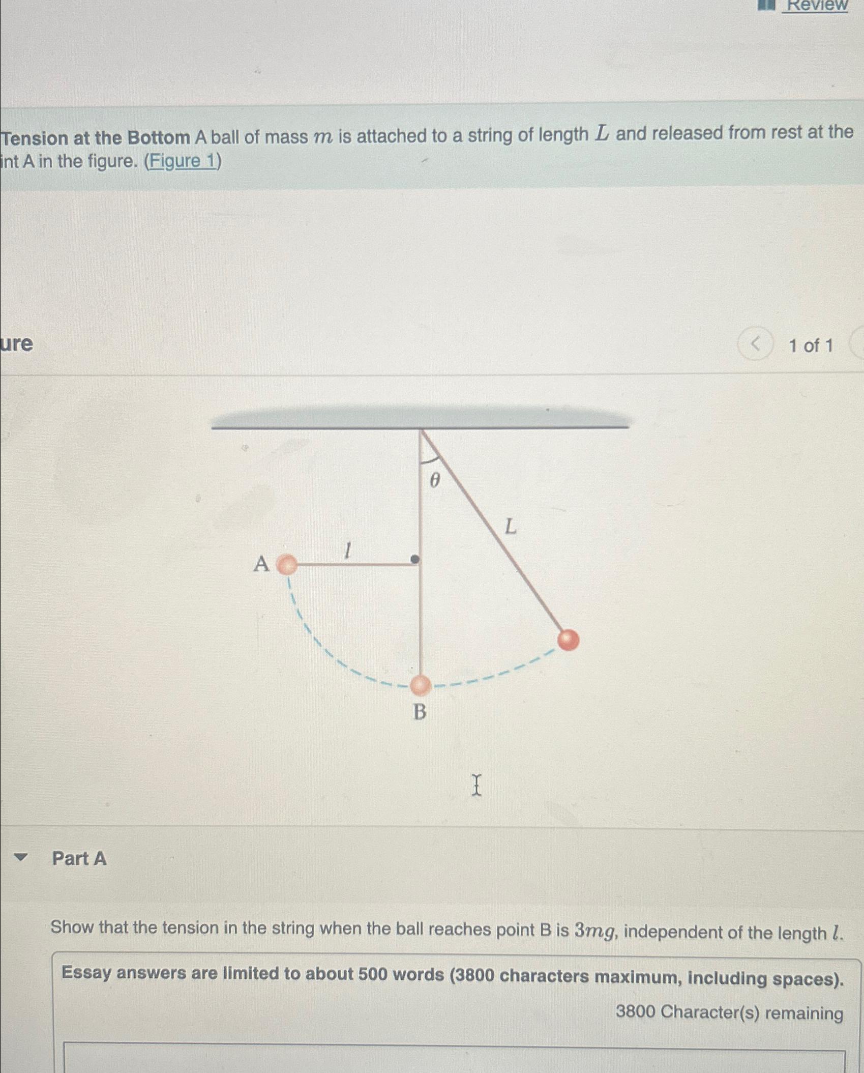 Solved Tension at the Bottom A ball of mass m is attached to | Chegg.com