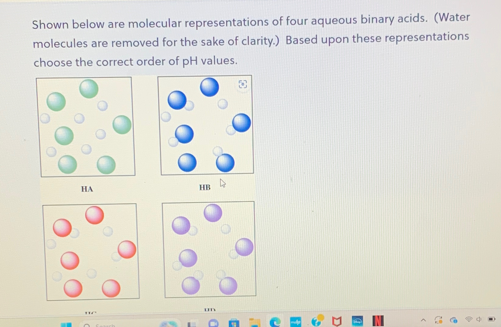 Solved Shown below are molecular representations of four | Chegg.com