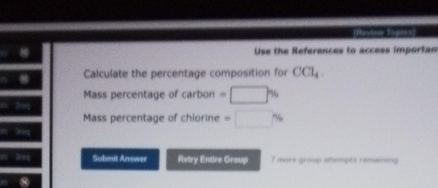 Solved 2req Calculate the percentage composition for CC, | Chegg.com