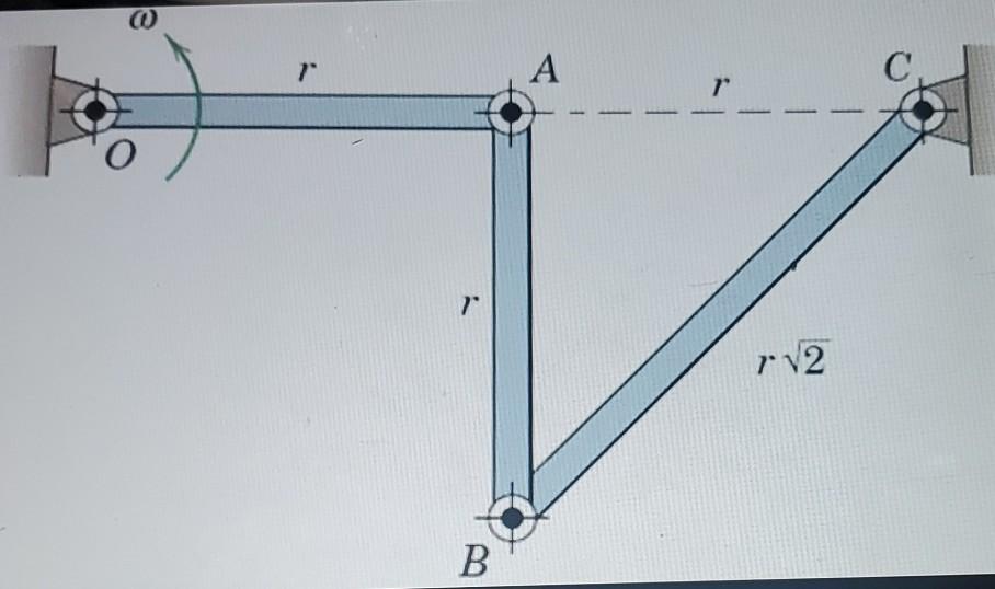 Solved Link OA has a constant counterclockwise angular | Chegg.com