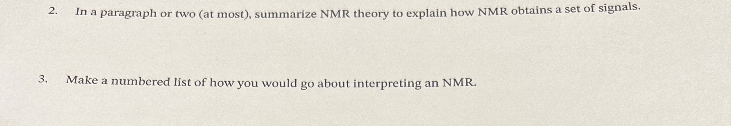 High Quality SOLUTION In a paragraph or two (at most), ﻿summarize NMR | Chegg.com