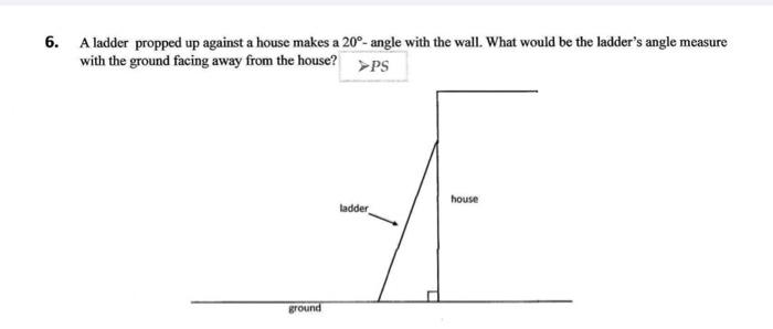 Solved 6. A ladder propped up against a house makes a | Chegg.com