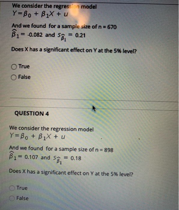 Solved We consider the regression model Y=Bo + B,X + And we | Chegg.com