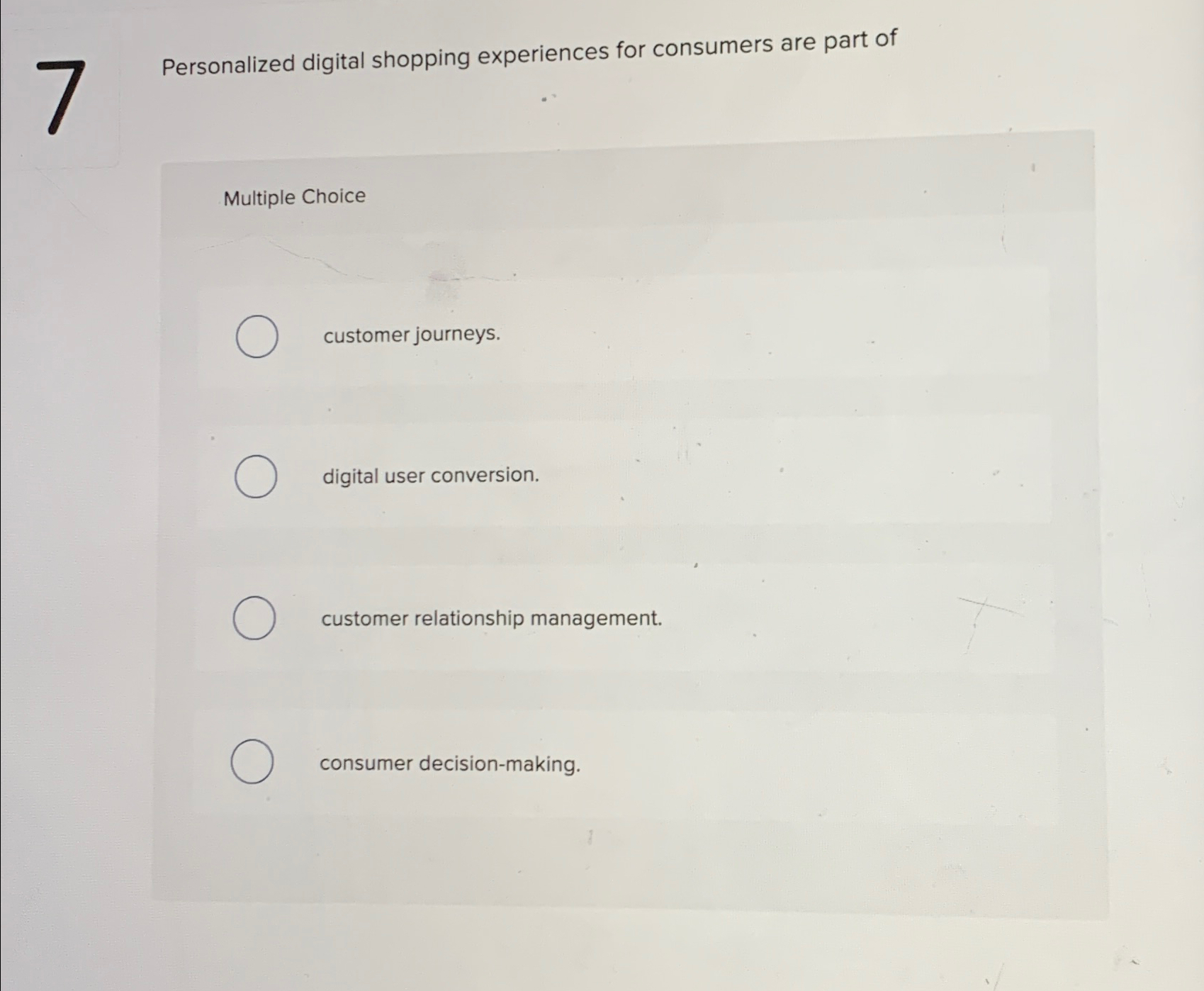 Solved Personalized digital shopping experiences for | Chegg.com