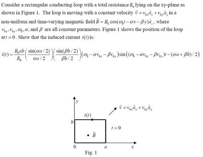 Solved Consider a rectangular conducting loop with a total | Chegg.com
