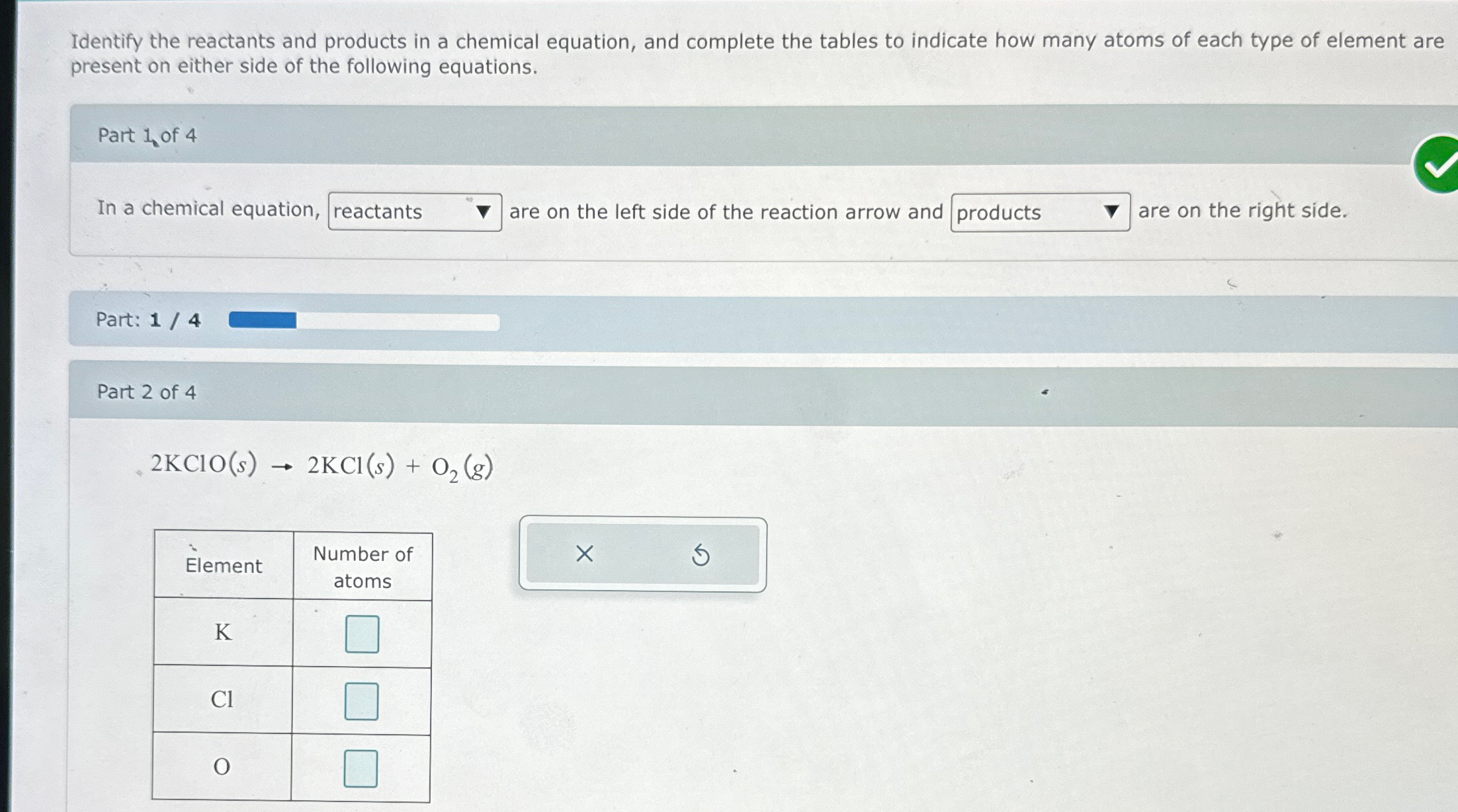 Solved Identify the reactants and products in a chemical | Chegg.com