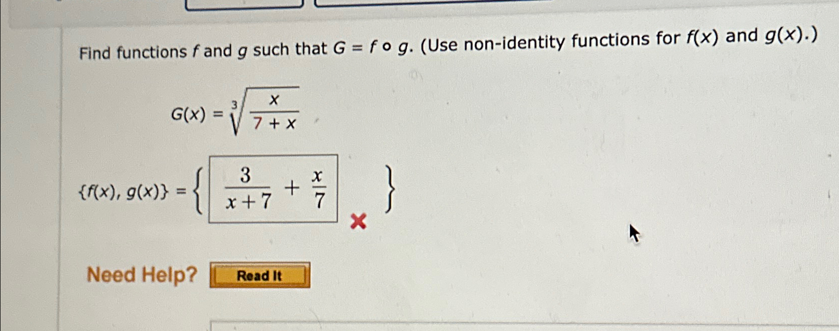 Solved Find Functions F ﻿and G ﻿such That G F G Use