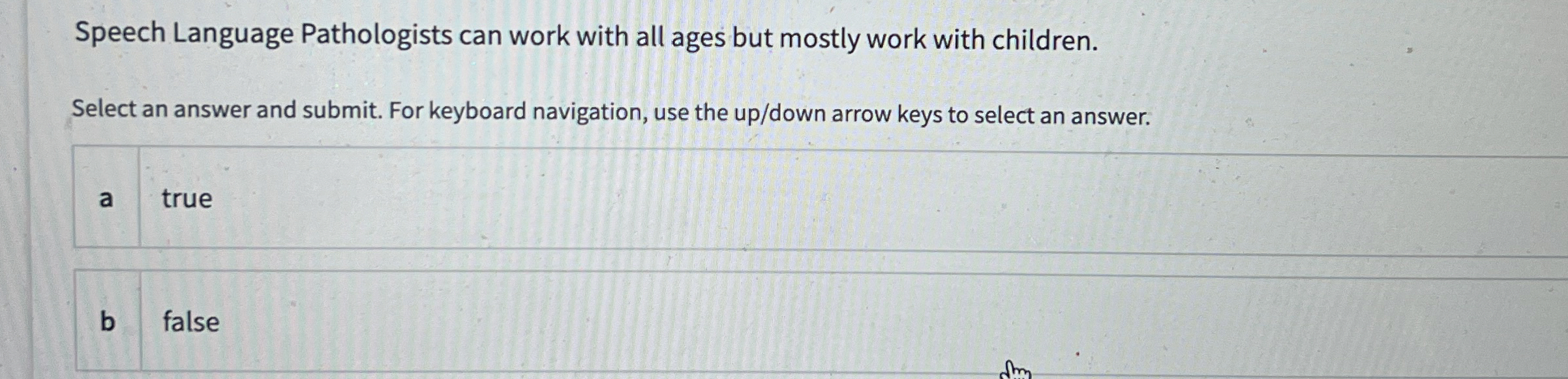Solved Speech Language Pathologists can work with all ages | Chegg.com