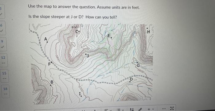 Solved Use the map to answer the question. Assume units are | Chegg.com