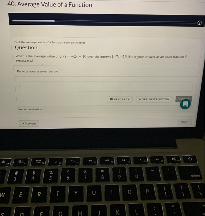 Solved 40. Average Value of a Function Find the average | Chegg.com