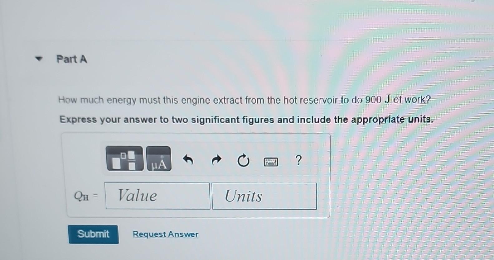 Solved A heat engine operating between energy reservoirs at | Chegg.com