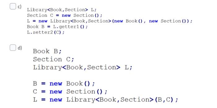 Solved Consider the following class 1 public class Library{ | Chegg.com