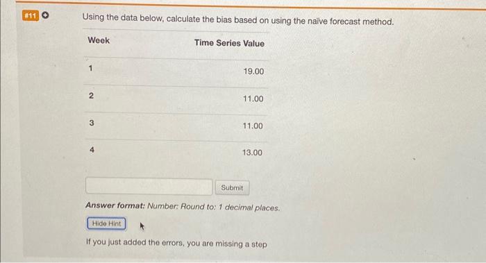 Solved Using the data below, calculate the bias based on | Chegg.com