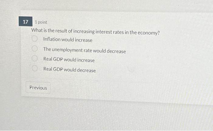 Solved 71 point What is the result of increasing interest | Chegg.com