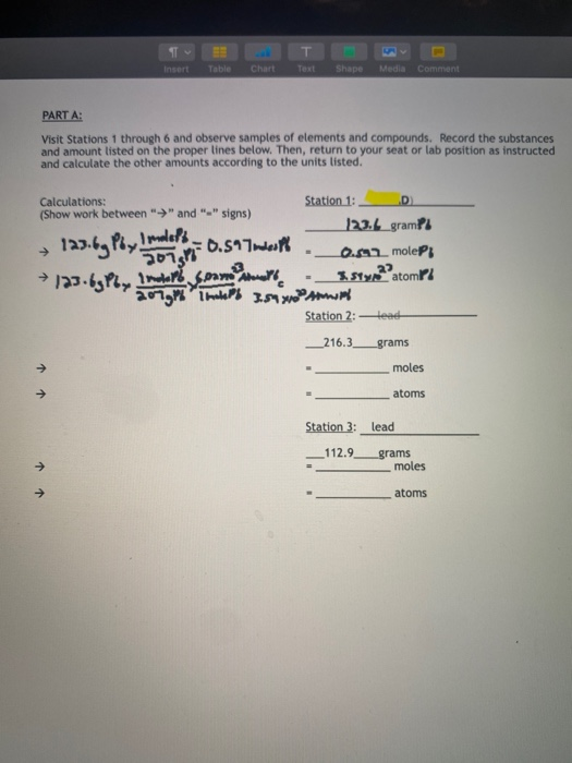 Solved T Text Insert Table Chart Shape Media Comment PART A: | Chegg.com | Chegg.com