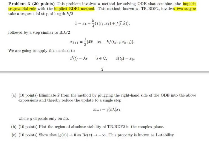 Problem 3 (30 points) This problem involves a method | Chegg.com